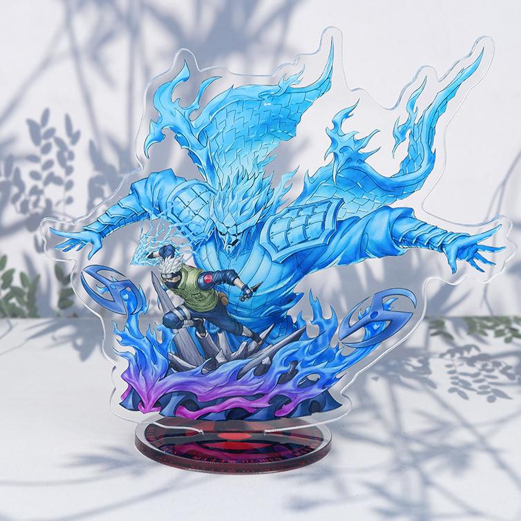 Buy Game Anime Naruto Sasuke Kakashi Acrylic Cosplay Character Stand ...
