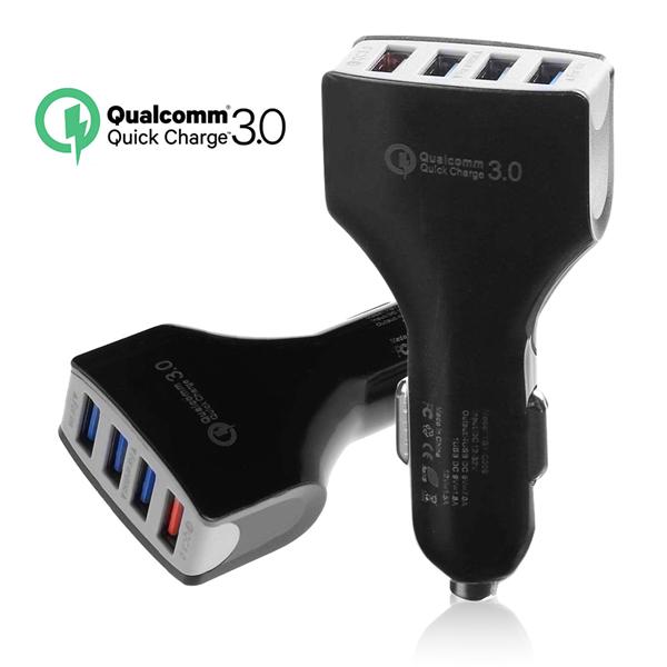 Buy QC3.0 Quick Cell Phone Charger 4 Port USB Fast Car Charger 35W Good ...