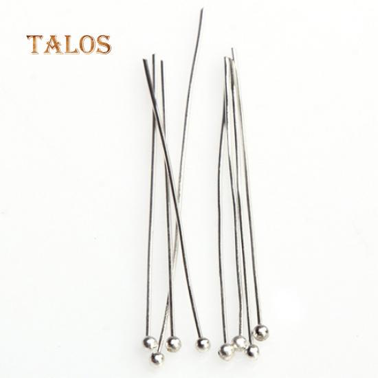 Cheap 100Pcs Silvery Color Tone Ball End Pins Jewelry Making Findings ...