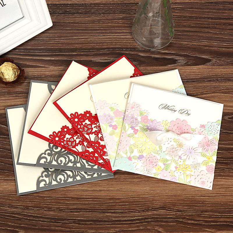 Cheap Bow 10Pcs/Set Delicate Carved Romantic Wedding Party Invitation ...