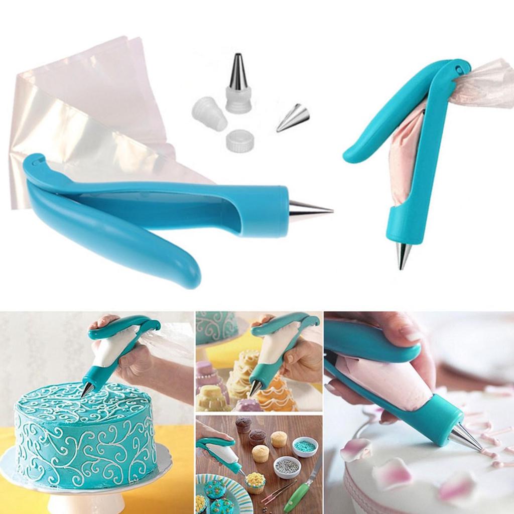 Buy Cake Icing Pen Pastry Icing Piping Bag Nozzle Tips Fondant Cake ...
