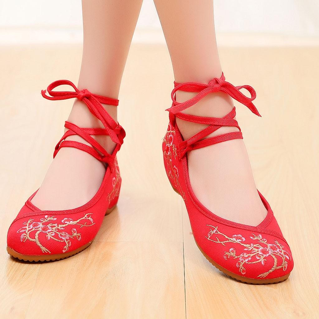 Cheap Sagit Women's Spring Summer Canvas Wind Wind Embroidered Shoes | Joom