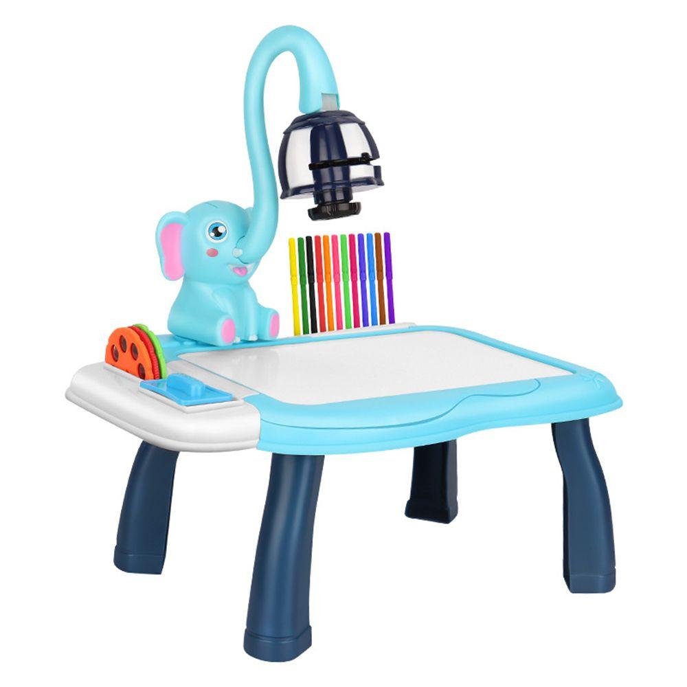 Kids Arts Crafts Cartoon Elephant Led Projector Music Toys Kids Toy ...
