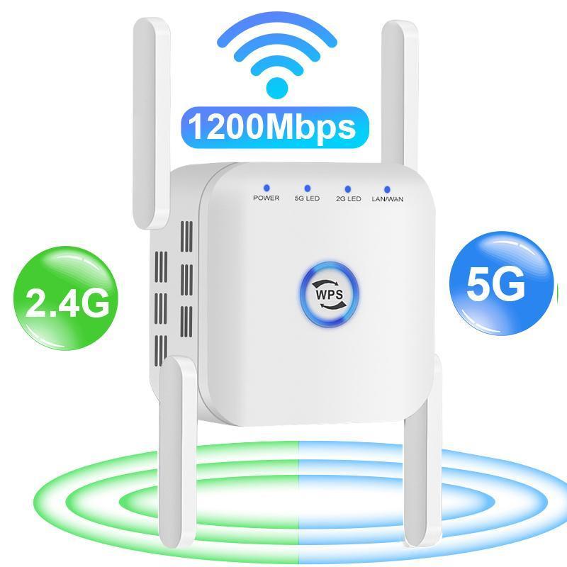 5G беспроводной Wi-Fi повторитель 1200 Мбит/с Wi-Fi усилитель сигнала ...