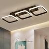 Buy LED Ceiling Lamp Dia52cm 30W 3 Square Black Chandelier Lights ...