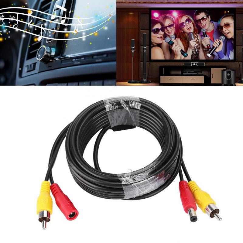 Buy RCA + DC Car Monitoring Analog Camera AV Audio Video Power Cable ...