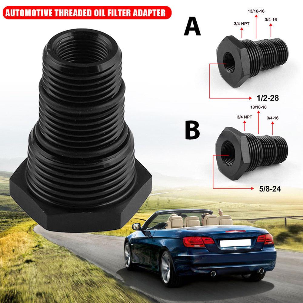 Buy 1pcs Automotive Oil Filter Threaded Adapter 1/2-28 To 3/4-16 13/16 ...