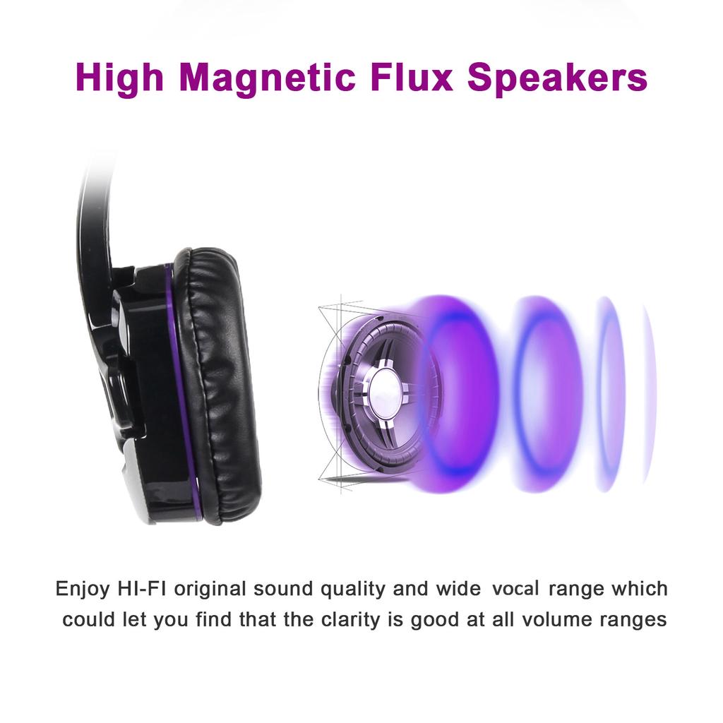 Buy L8 Gaming Headset 3.5mm Stereo Over-Ear Headphone with Adjustable ...