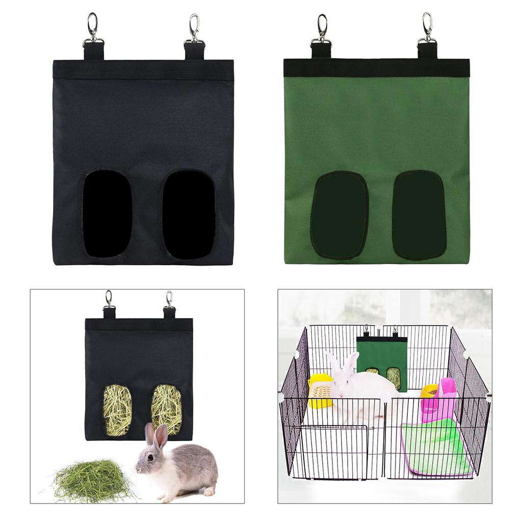 Rabbit Hay Feeder Bag Guinea Pig Hamster Dispenser Sack for Small ...