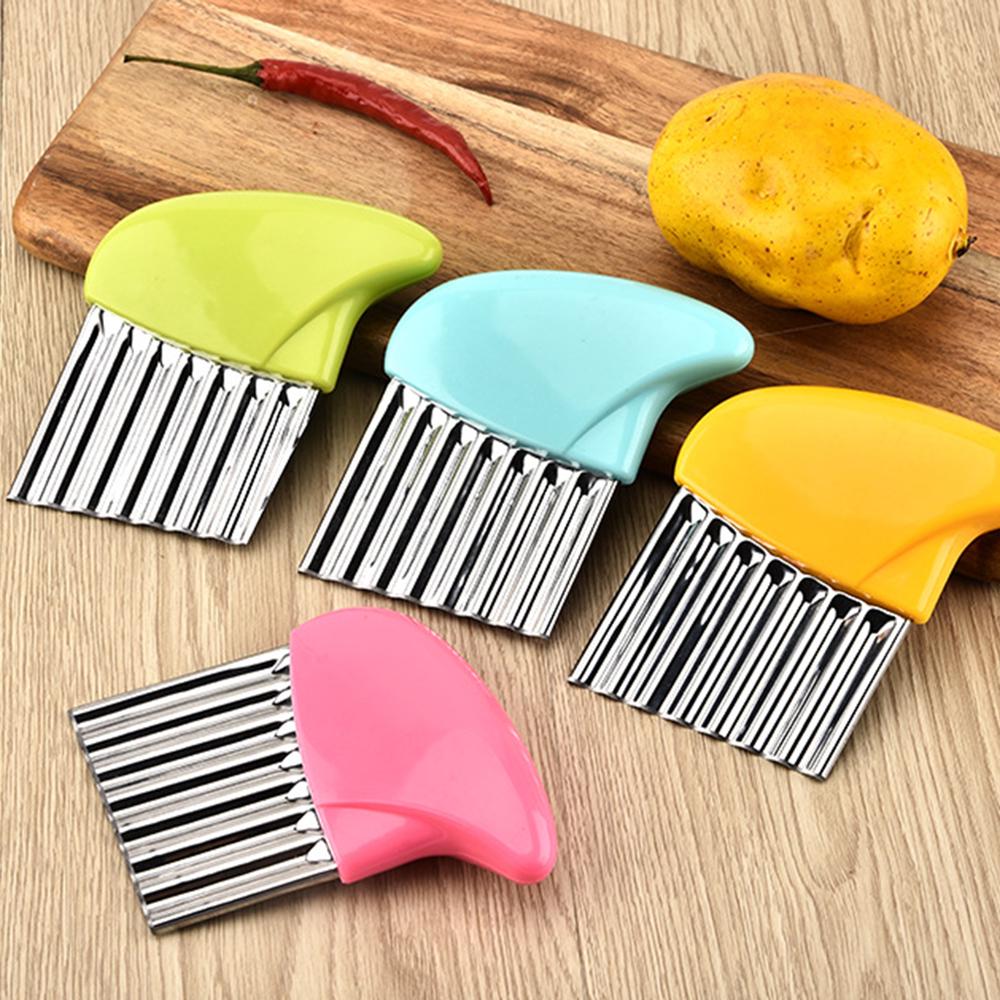 Stainless Steel Vegetable Corrugated Cutter Slicer Carrot Potato Chips ...