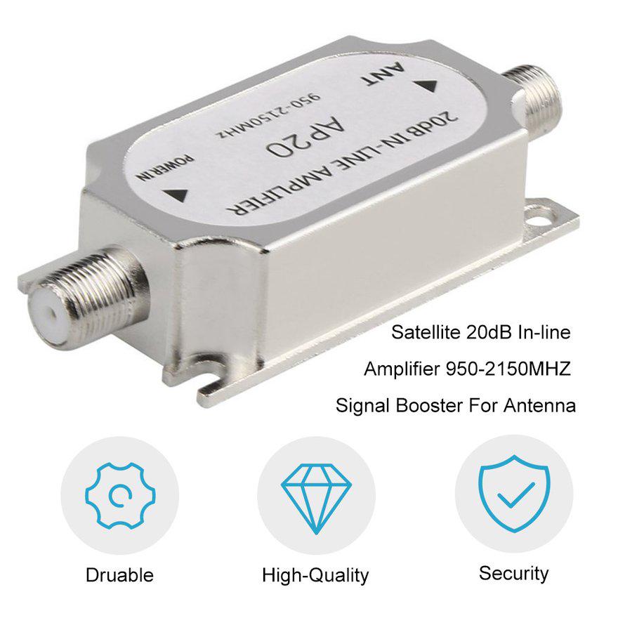 Buy Satellite 20dB In-line Amplifier 950-2150MHZ Signal Booster For ...