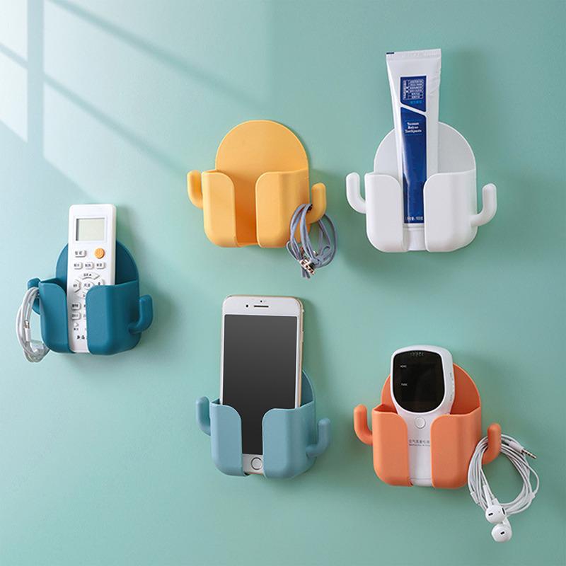 Kaufe Wall-mounted Punch-free Mobile Phone Charging Storage Organizer ...