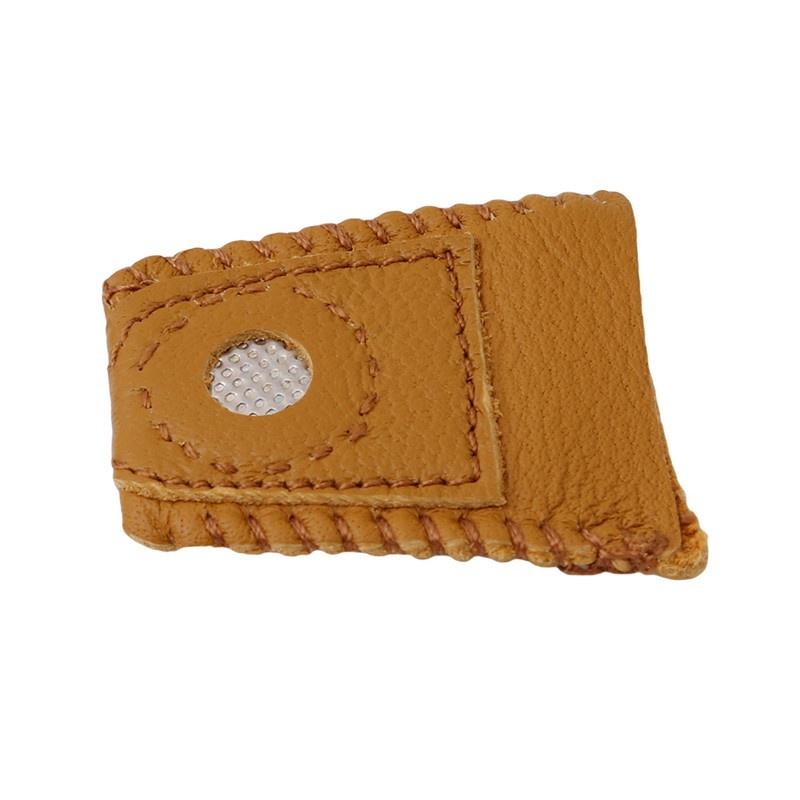 Buy Fashion Finger Leather Thimble Sheepskin With Metal Tip For Sewing ...