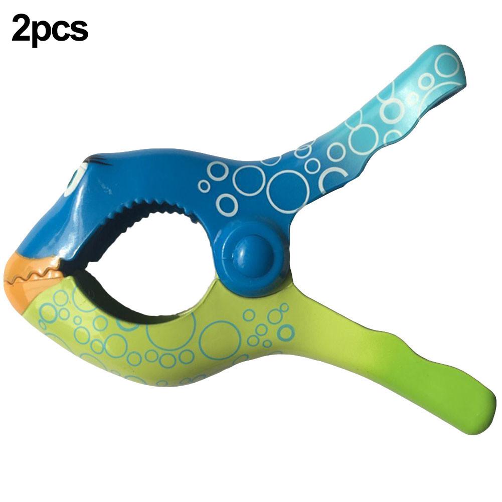 Buy 2pcs Fish Shape Plastic Beach Towel Clip Swimming Pool Clothes ...