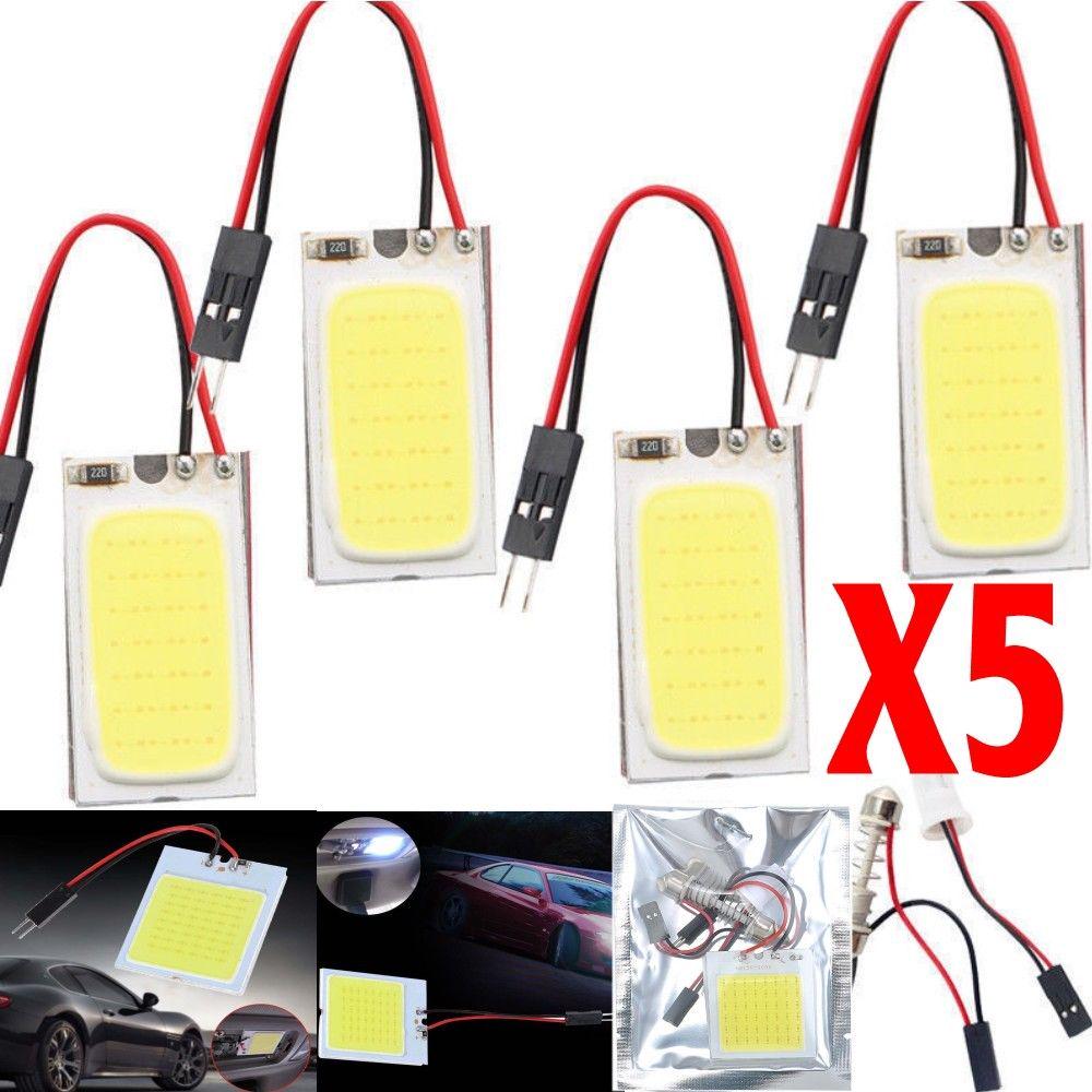 48 SMD COB LED T10 4W 12V Light Car Interior Panel Lights Dome Lamp ...