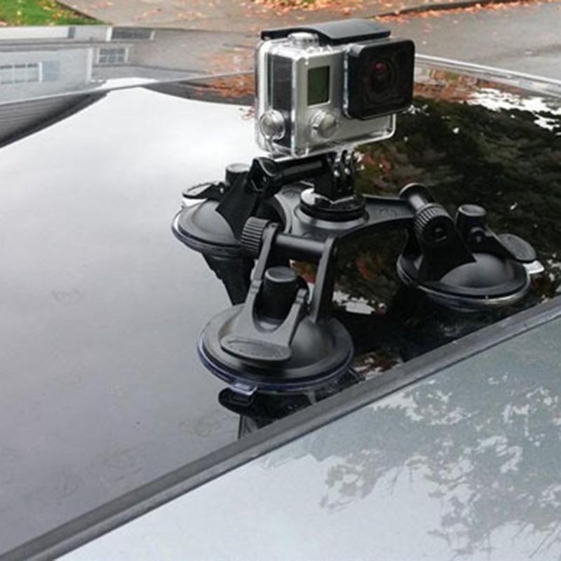 Buy Sport Gopro Triple Low Car For with Suction Mount Holder Ball Angle ...
