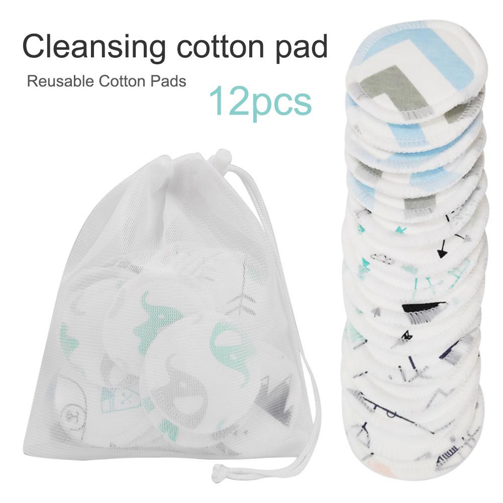 Buy Facial Makeup Remover Reusable Cotton Pads Three Layer Wipe Pads ...
