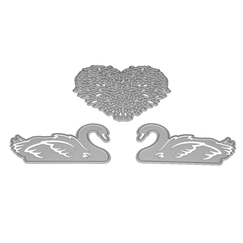 Buy White Swan Metal Cutting Scrapbooking Embossing Stencil Card Dies ...