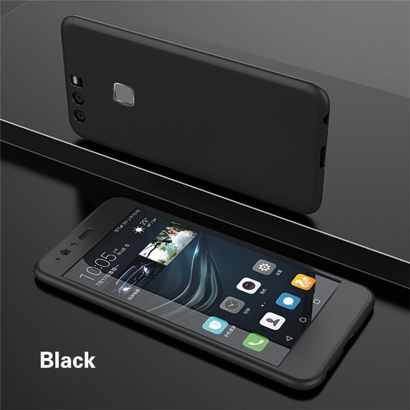 Buy 360° Full Protection PC Case+Tempered Glass Film Ultra Thin Phone ...