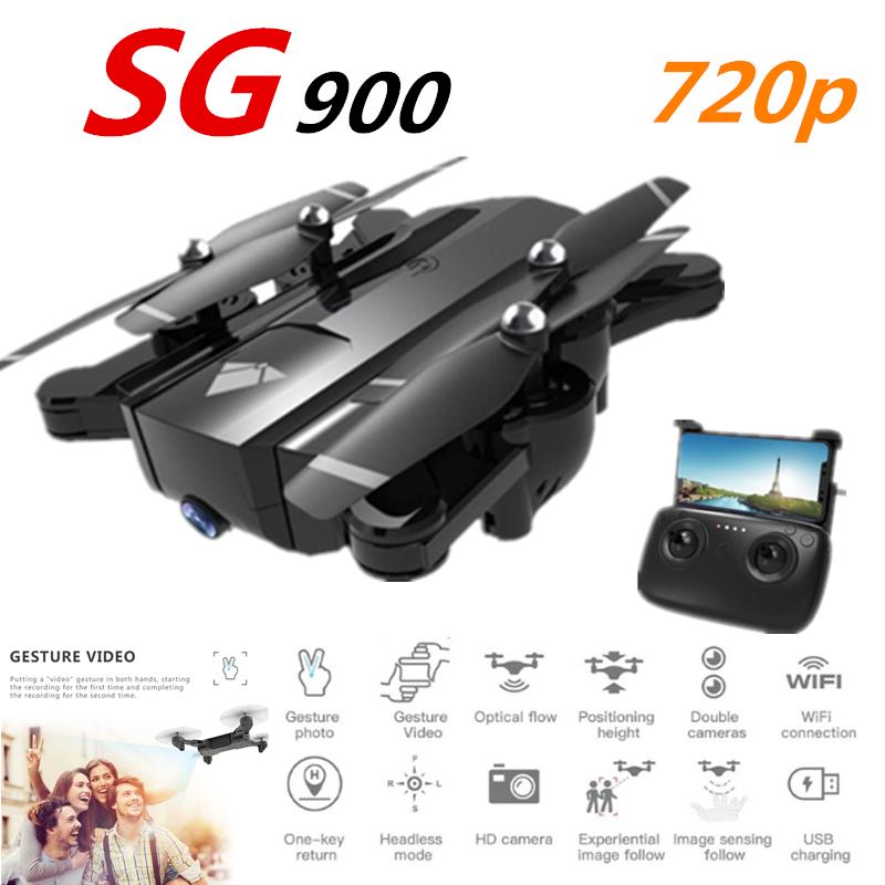 SG900 Dual HD Camera FPV RC Drone 2200mAh Gravity Sensing Switching ...