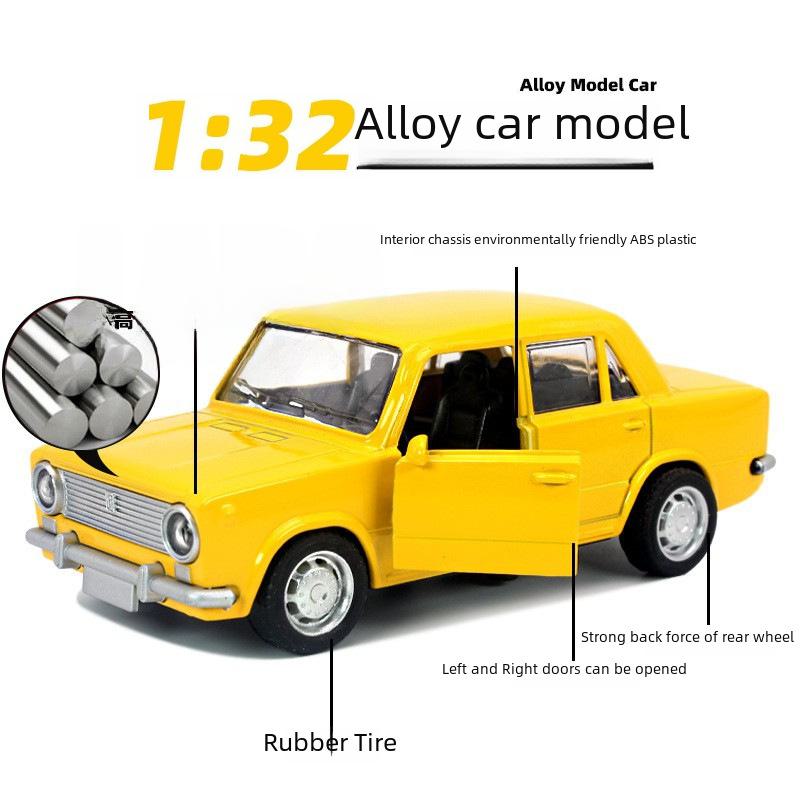 Cheap 1:36 scale alloy pull back double door Lada car model toy for ...