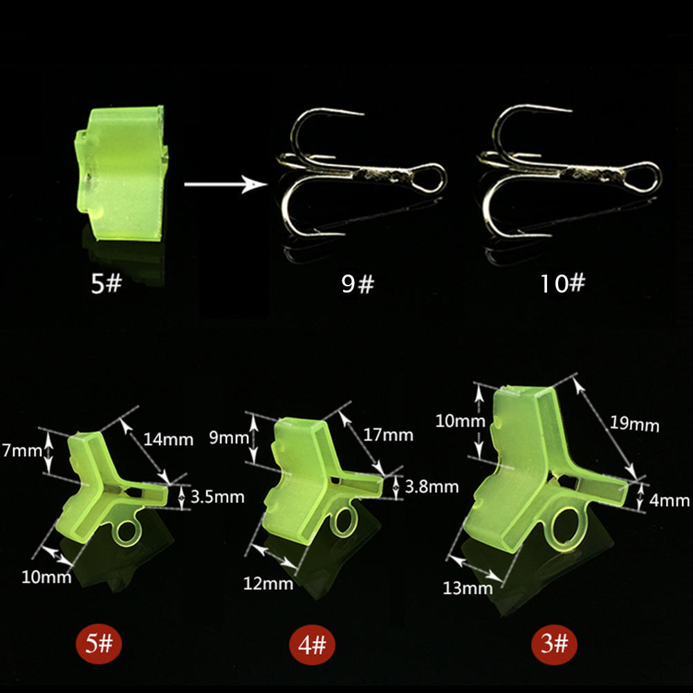 Buy 10Pcs Durable Fishing Treble Hooks Jig Covers Case Bonnets Caps ...