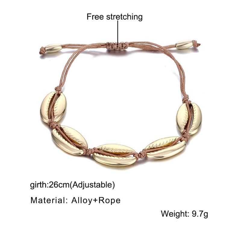Cheap Vintage Gold Silver Shell Bracelet for Women Bohemian Vintage ...