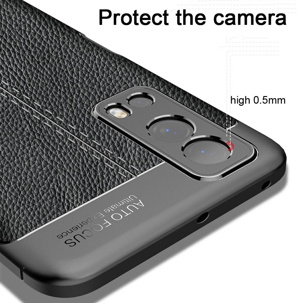KEYSION Shockproof Case for IQOO Z3 U3 U3X leather texture soft ...