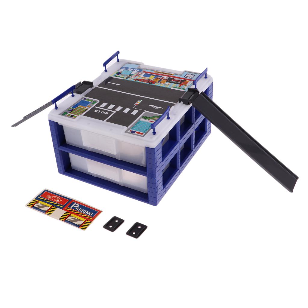 Buy Mini Parking Lot Building Play Set Toy Garage Car Storage Organizer ...