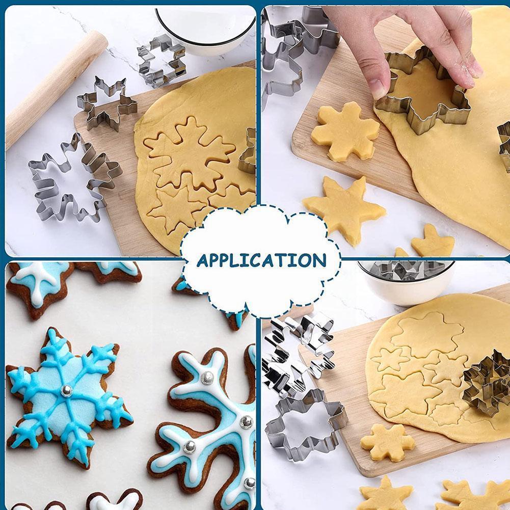 Buy 1pcs Christmas Snowflake Shape Cookies Cutter Vegetable Mold Pastry ...