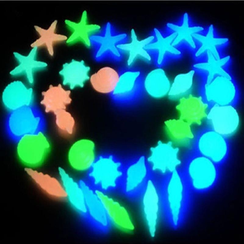 Buy 10PCS Glow In the Stone Conch Dark Luminous Sea Shells Aquarium ...