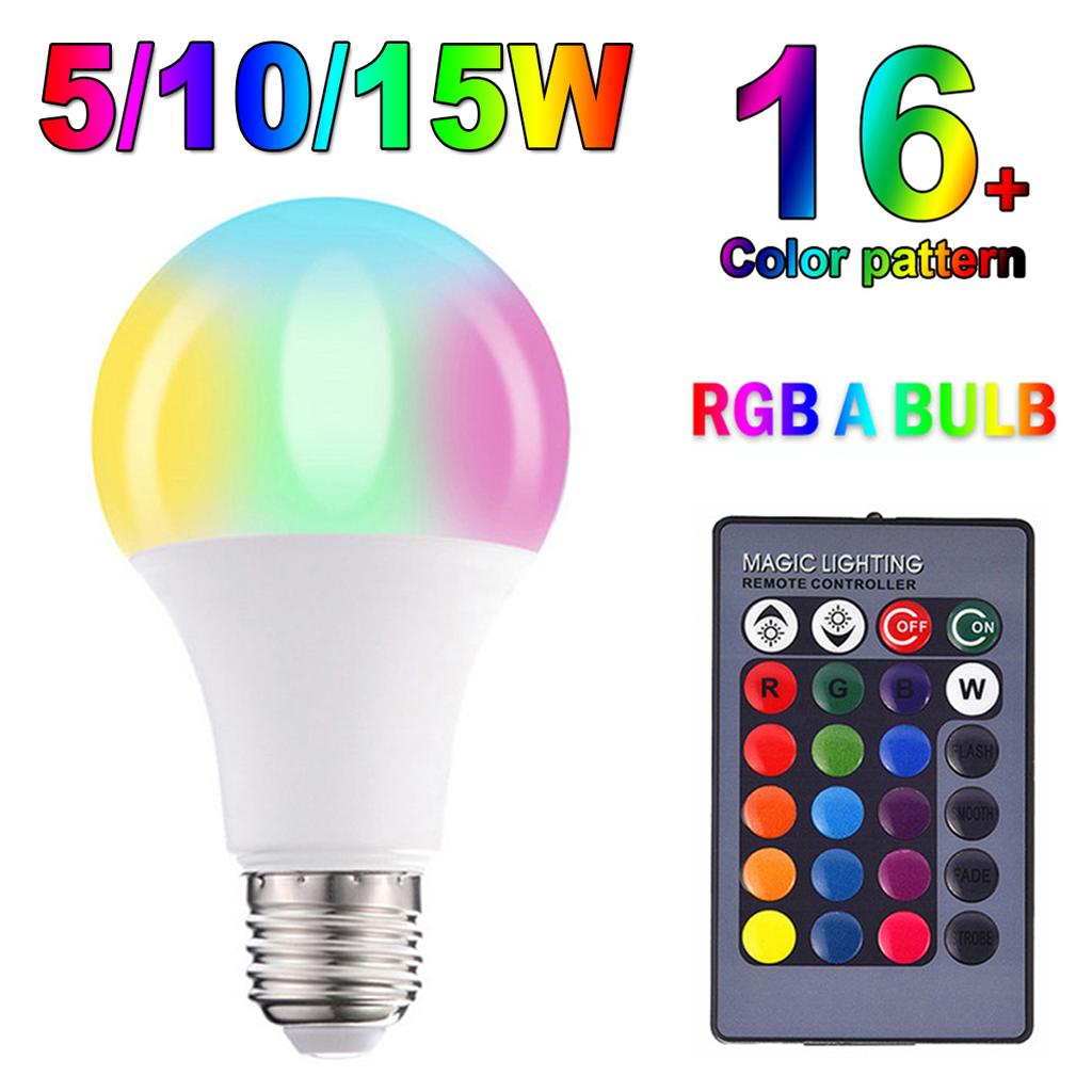 Buy E27 Smart RGB Lamp Blub RGBW Light Bulb LED Color Change Dimmable ...