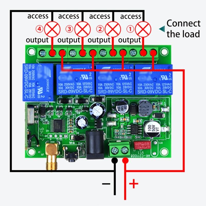 315/433 MHz Industrial Sector DC 12V 4CH RF Wireless Remote Control ...