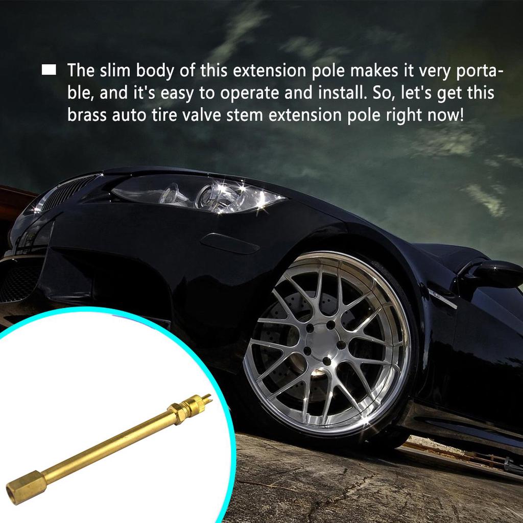 Buy 100mm Auto Car Truck Brass Wheel Tire Valve Stem Extension Caps ...