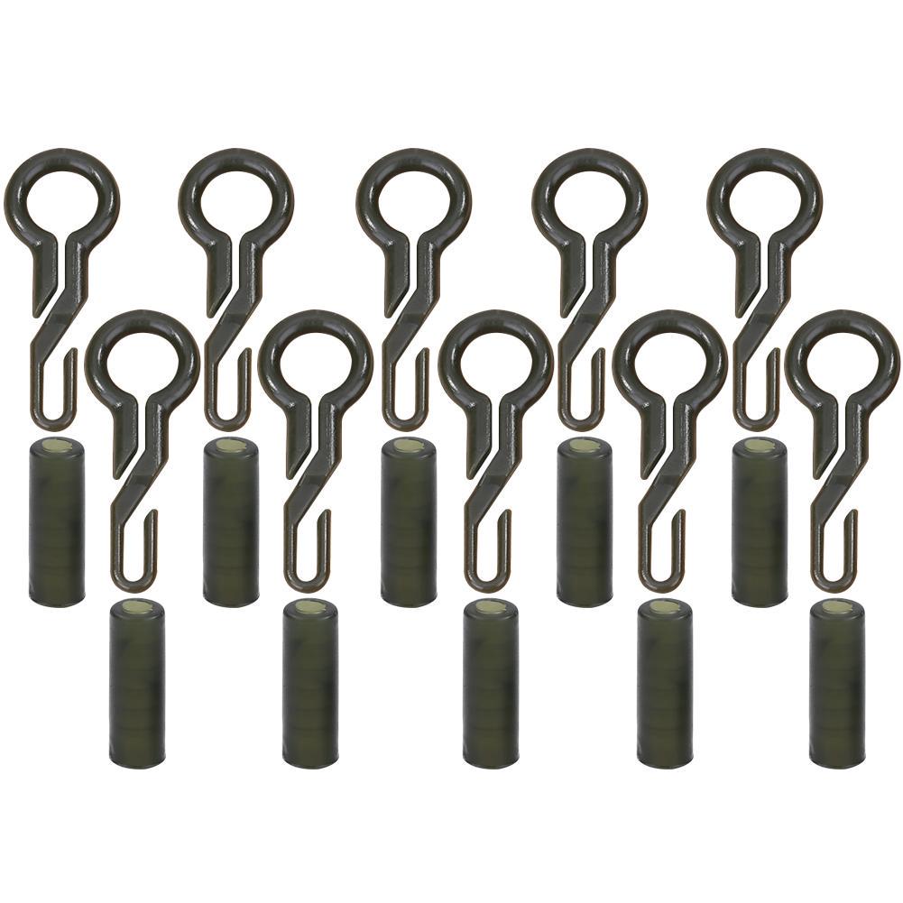 Buy 10pcs Back Fishing Lead Clips with Tube Rigs Connector Carp Fishing ...
