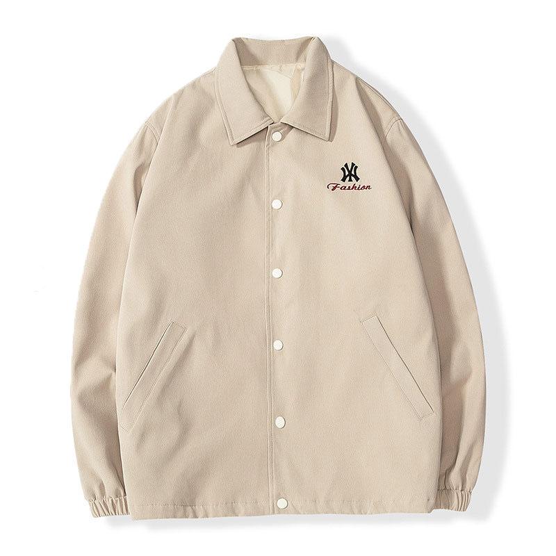 Buy Embroidered Loose Flight Jacket Men s Loose Casual Coat at ...