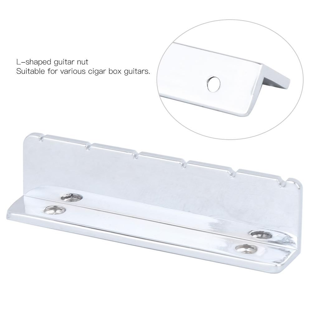 Buy Lightweight Durable Silver Steel Guitar Nut L Shaped Guitar Nut ...