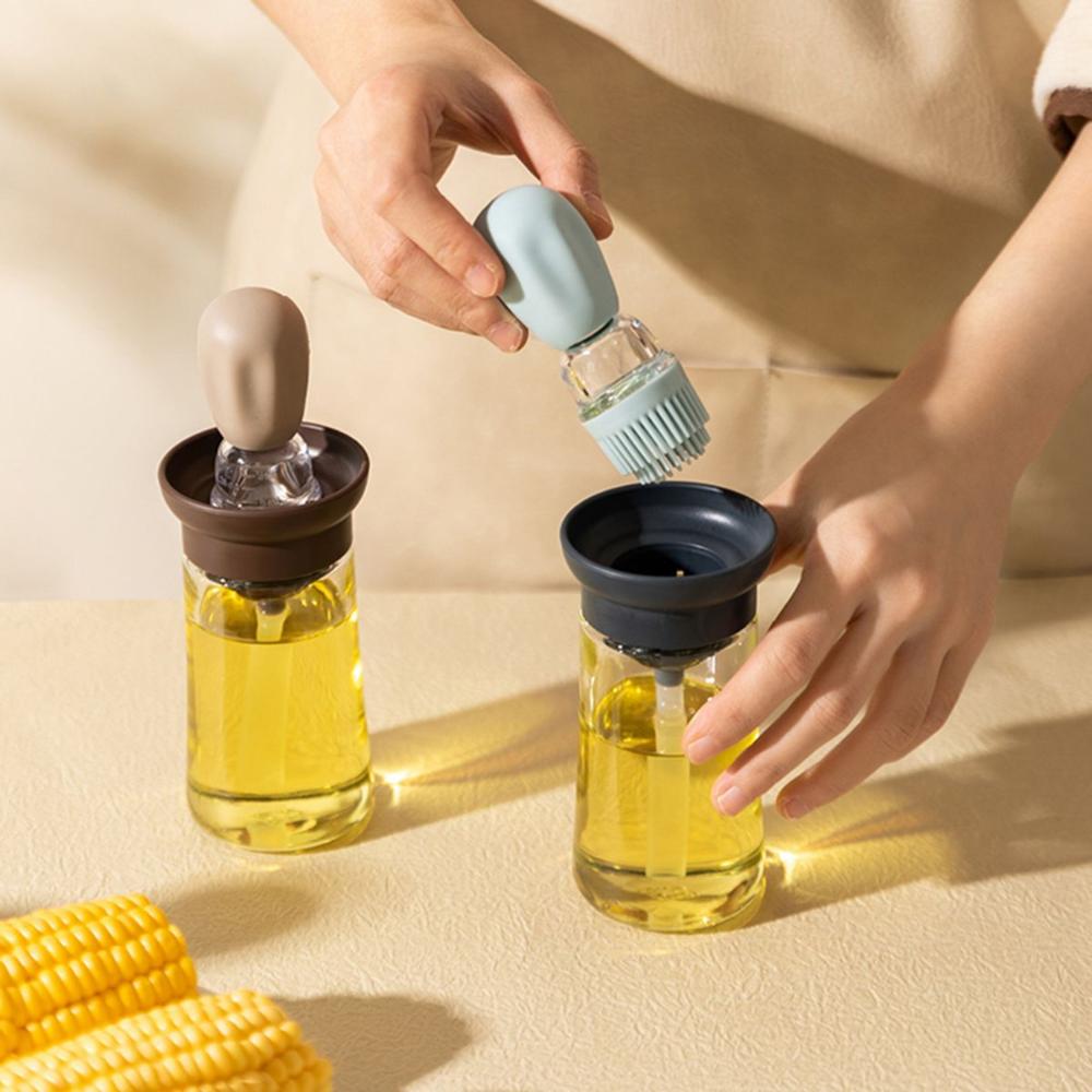 Satın alın Silicone Dropper Kitchen Frying Oil Dispenser Glass Cruet ...