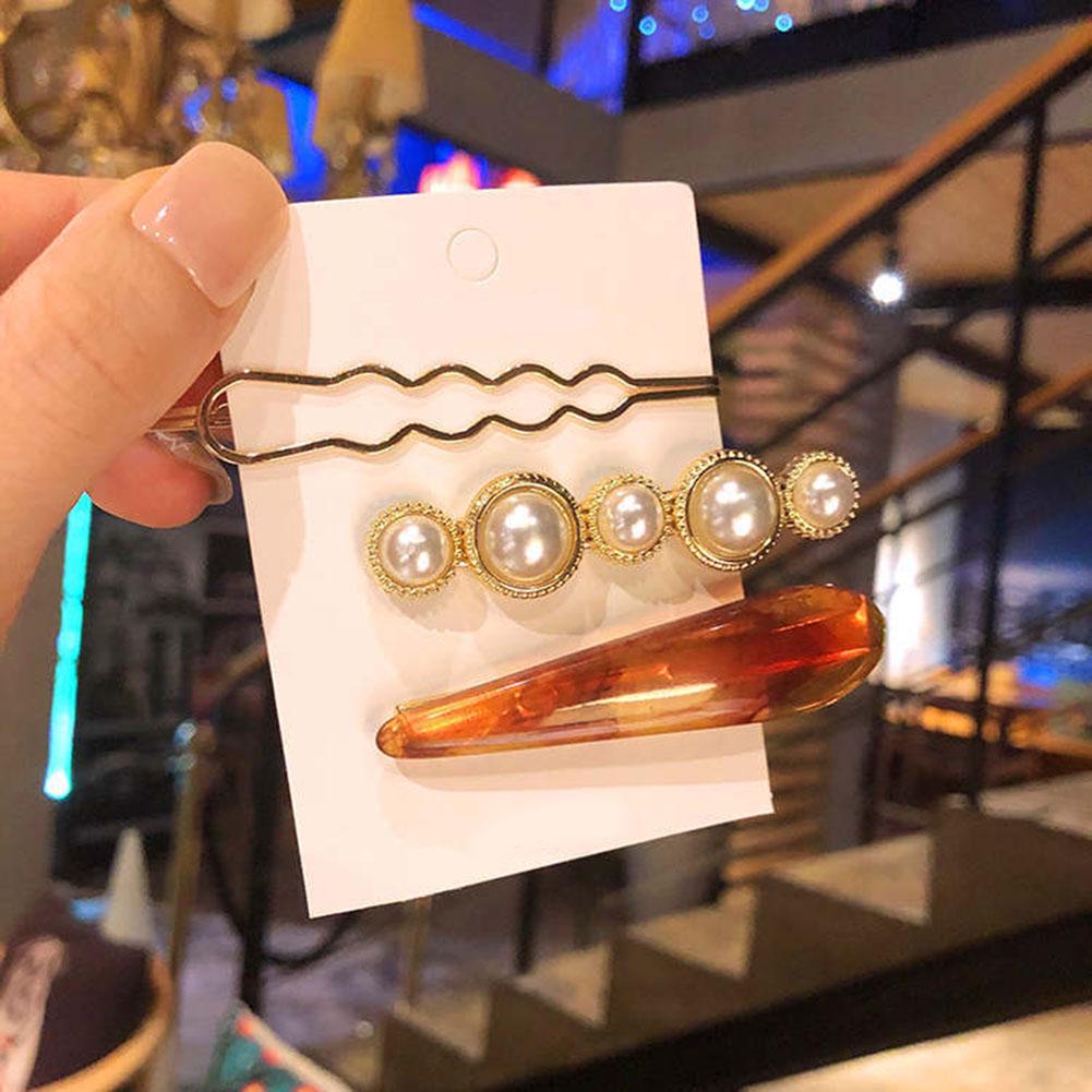 Buy Fashion Women Marble Hair Clip Combination Hairpin Hair Styling ...