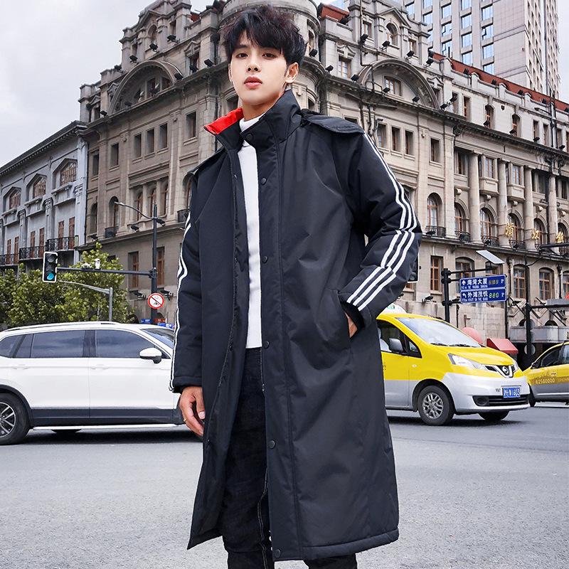 Hooded Men's Long Thick Jacket Cotton Coat Parka uygun fiyatlı satın ...