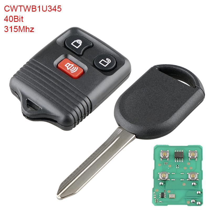 Buy 315Mhz 3 Buttons Keyless Entry Remote key Fob with 4D63 40 Bits ...