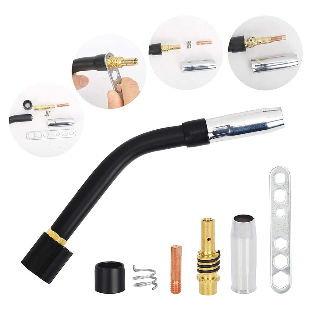 27Pcs MB15 Nozzles Contact Tips MIG Welder Torch Kit Swan Neck for 15AK MIG Welding Torch uygun ...