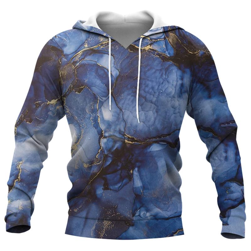 Cheap Men's Hoodie 3D Gradient Print Oversized Pullovers 2024 New ...