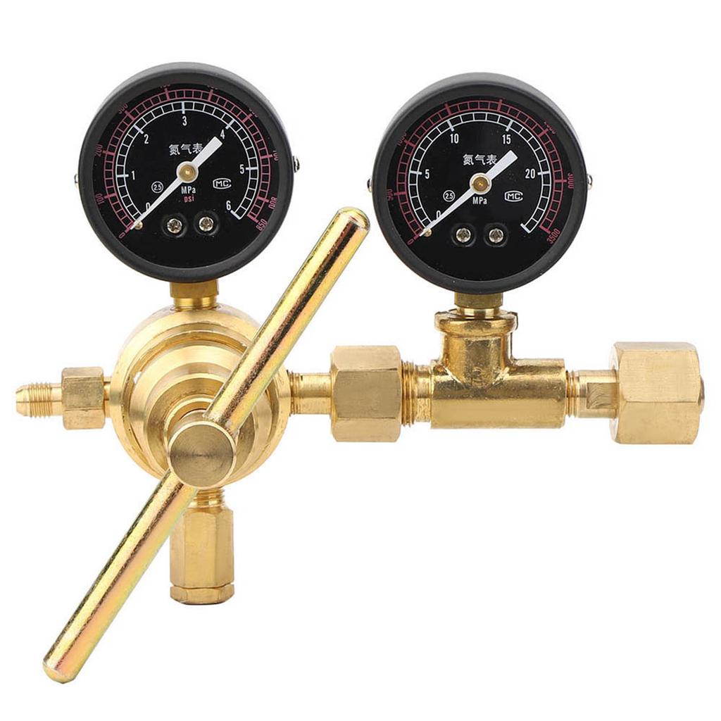 60kg Brass Nitrogen Regulator Pressure Gauge Nitrogen Pressure Reducer ...