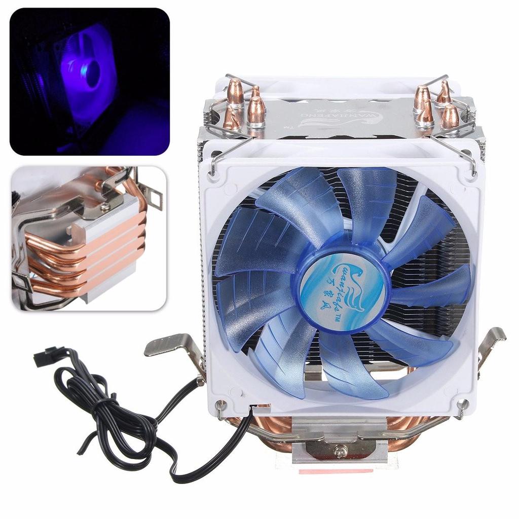 92MM LED cuivre CPU Cooler ventilateur radiateur pour processeur Intel ...