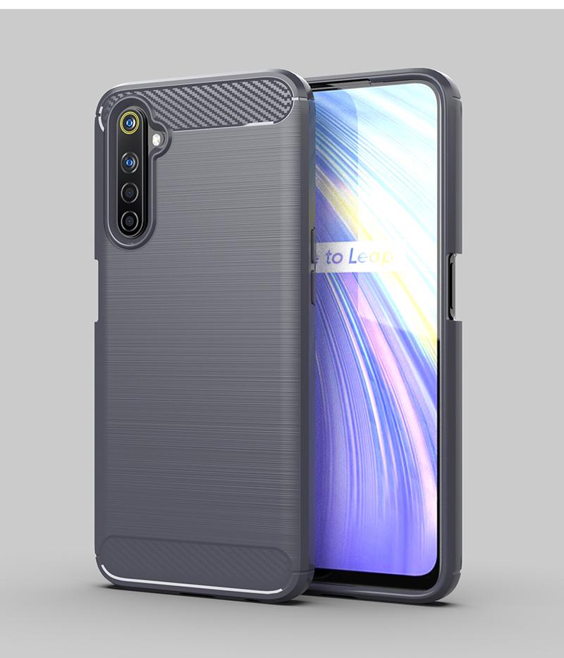 Cheap Carbon Fiber OPPO Realme 6 Case Soft Back Cover Protective Realme ...
