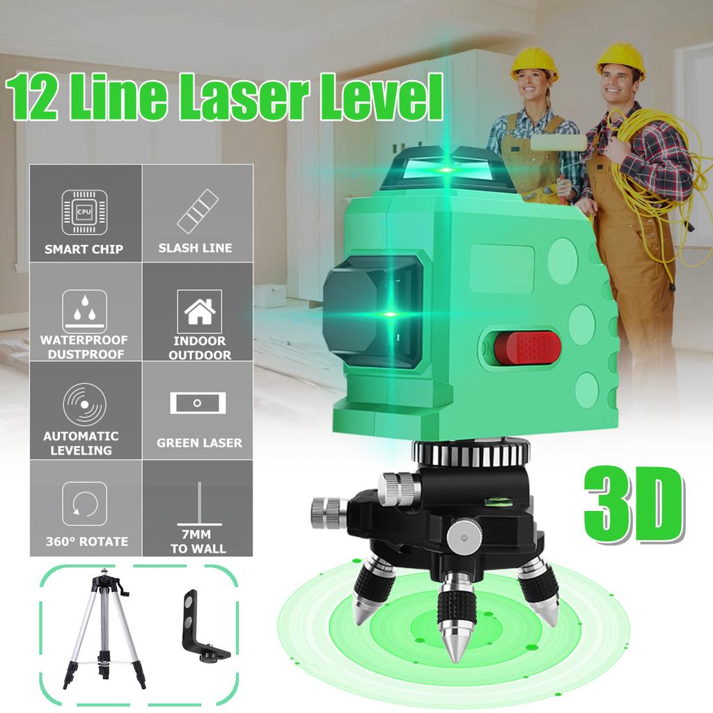 Buy Laser Level 12 Line 360 Horizontal Vertical Cross 3D Laser Beam ...