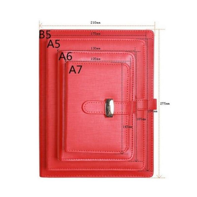 B5/A5/A6/A7 Bussiness Soft Leather Notebook Agenda Planner Organizer ...