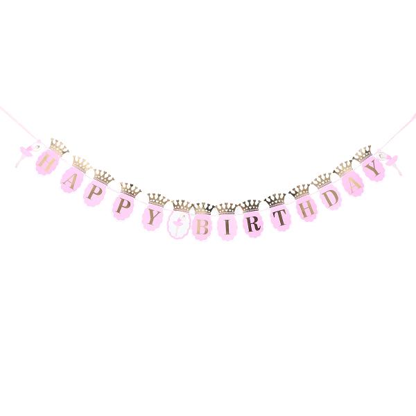 Buy Happy Birthday Ballet Banner Birthday Hanging Paper Decorative ...