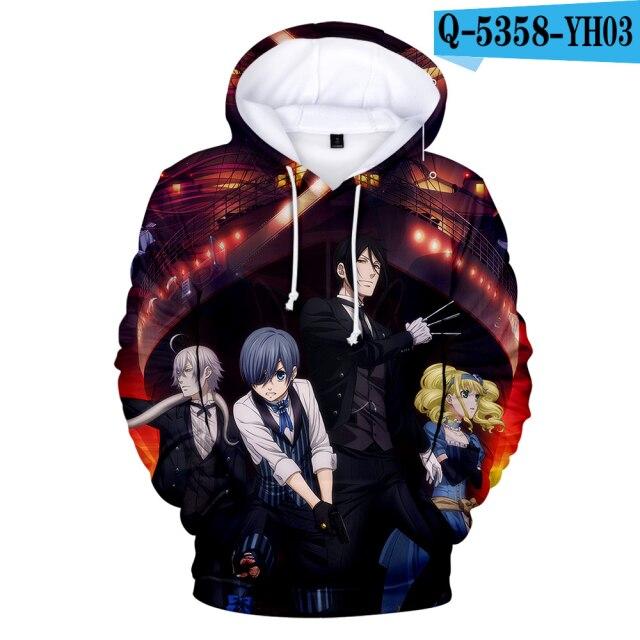 Cheap Mang Black Butler Hoodies 3d Printed Pullover Hooded Streetwear ...